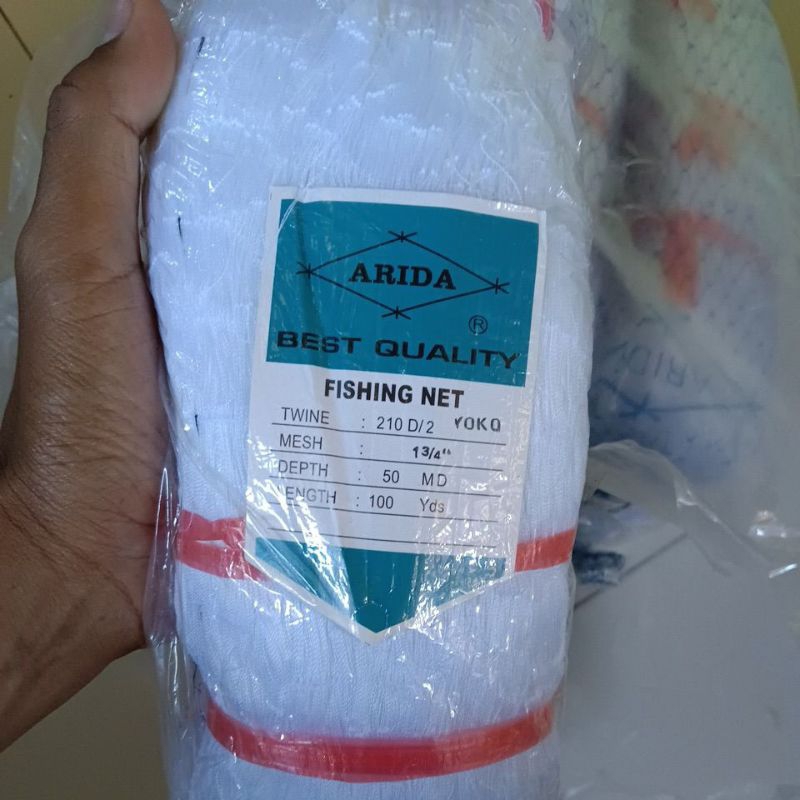 Jual jaring nilon ARIDA D2 1¾ INCHI 50MD/100YDS YOKO jaring arida nilon ...