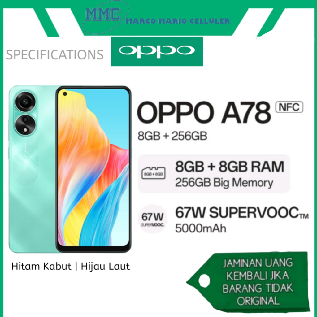Jual OPPO A78 4G 8GB/256GB 100%Original Garansi Resmi OPPO | Shopee Indonesia