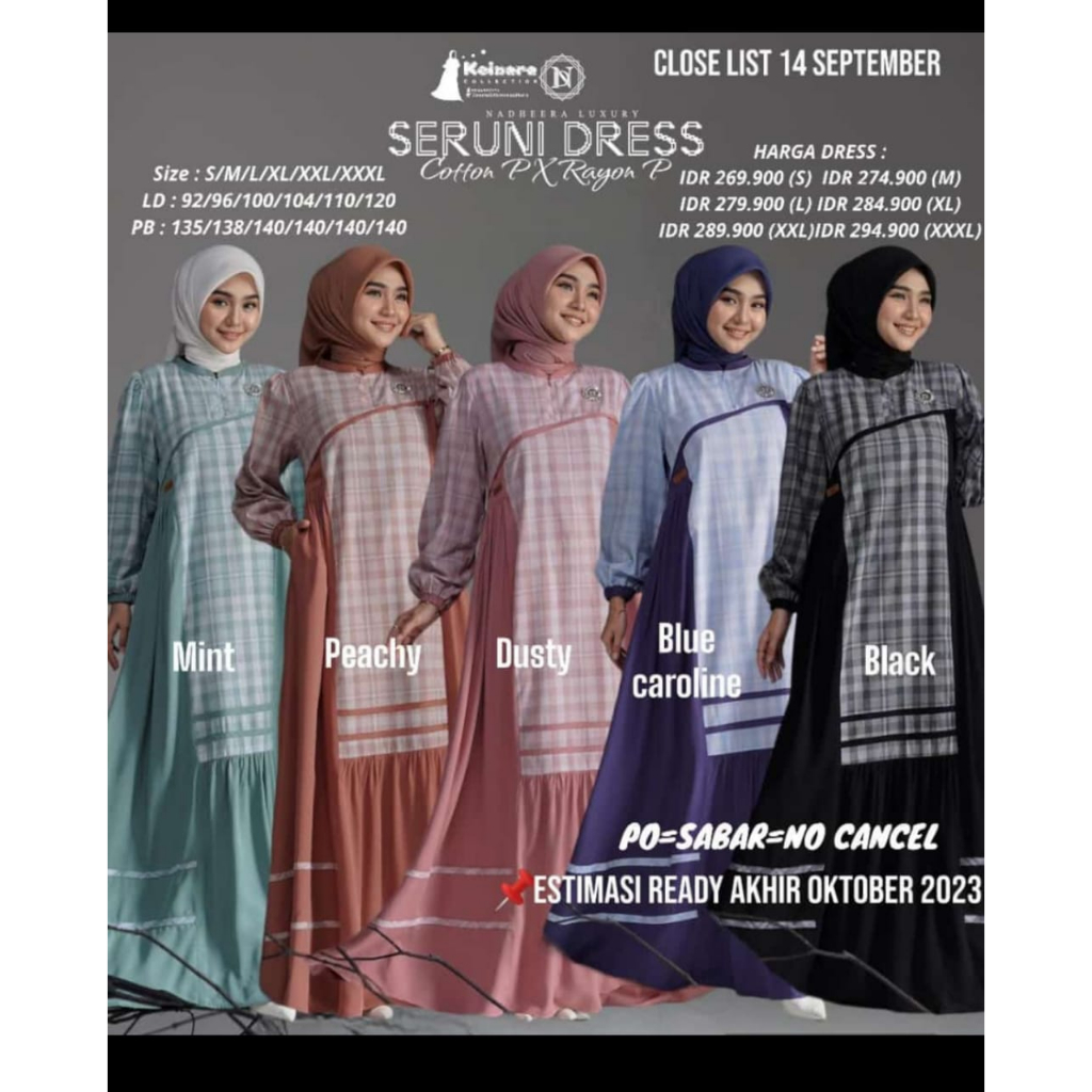 Jual SERUNI Dress Terbaru by Nadheera Luxury ORI | Shopee Indonesia