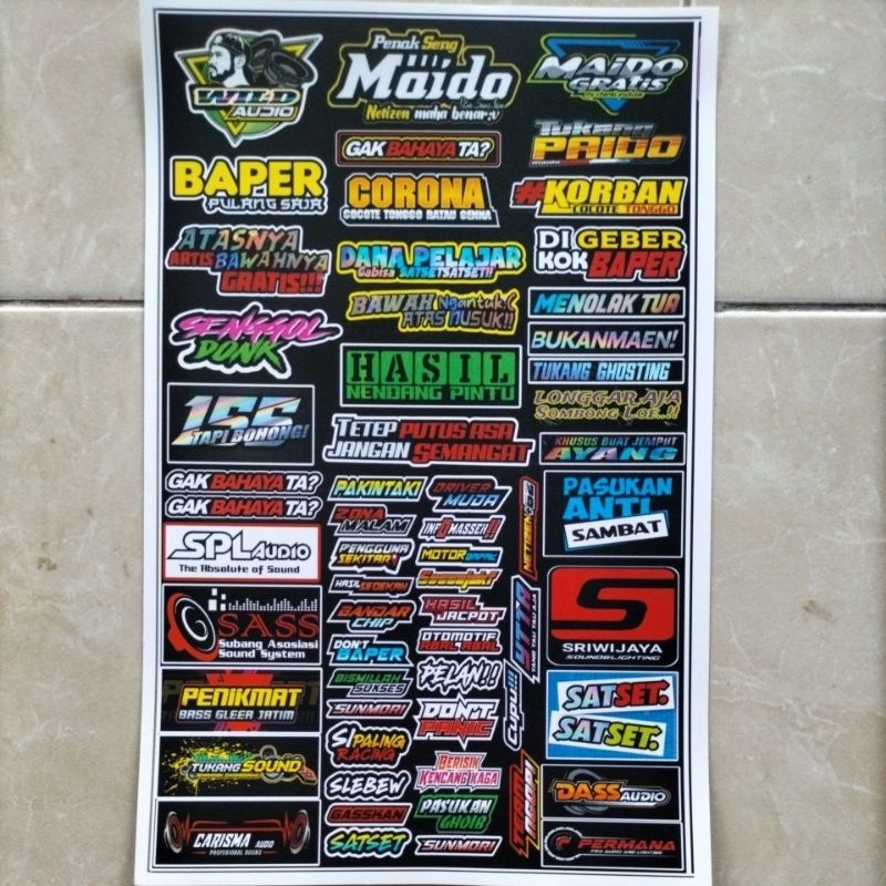 Jual Stiker logo sound system 1 lembar bahan cromo | Shopee Indonesia