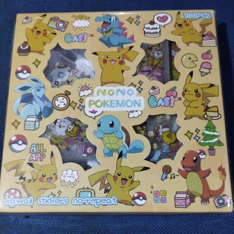 Jual sticker box pokemon isi 100 lbr | Shopee Indonesia