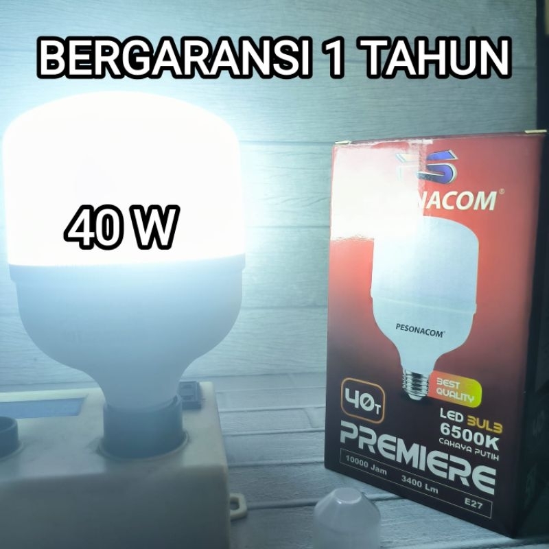 Jual Lampu Led Jumbo Pesona Premier 40 Watt Cahaya Putih Garansi 1 Tahun Super Terang Super ...