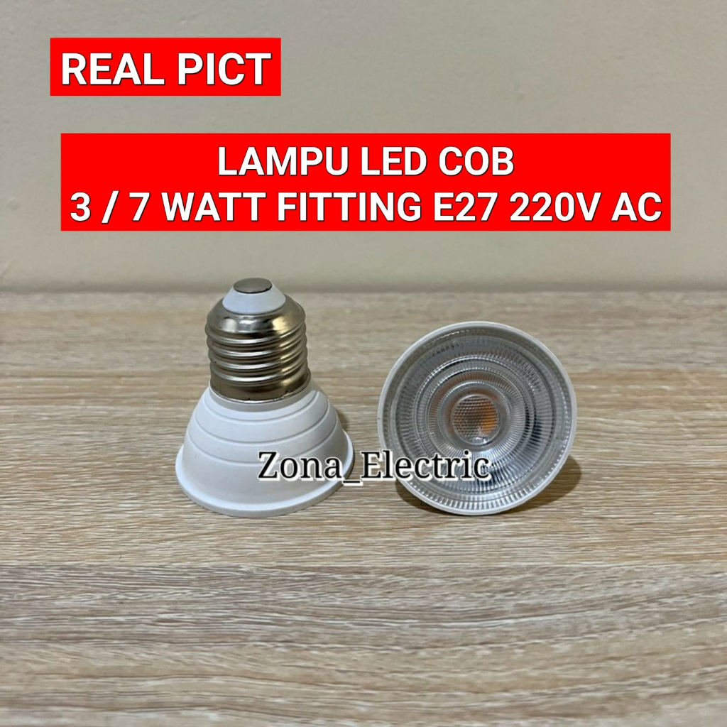 Jual LAMPU SPOT LED COB 3 / 7 WATT FITTING E27 220V /LAMPU SOROT 3 / 7 ...