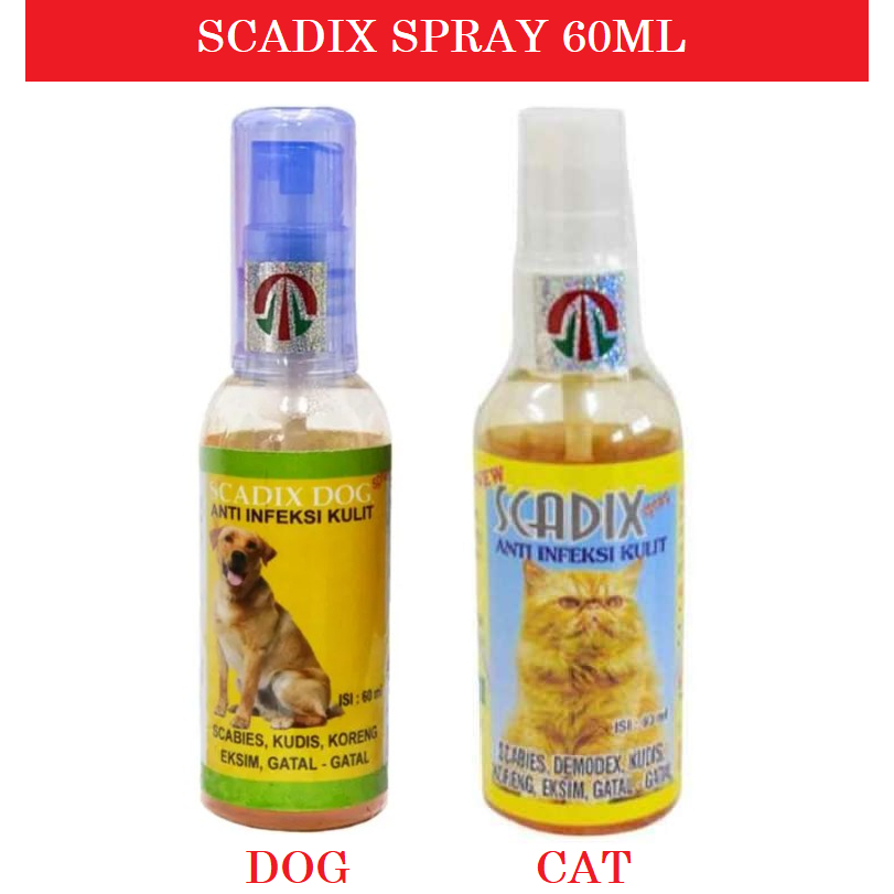 Jual Scadix Cat / Scadix Dog Spray 60ml - Obat Luar Untuk Luka Infeksi ...