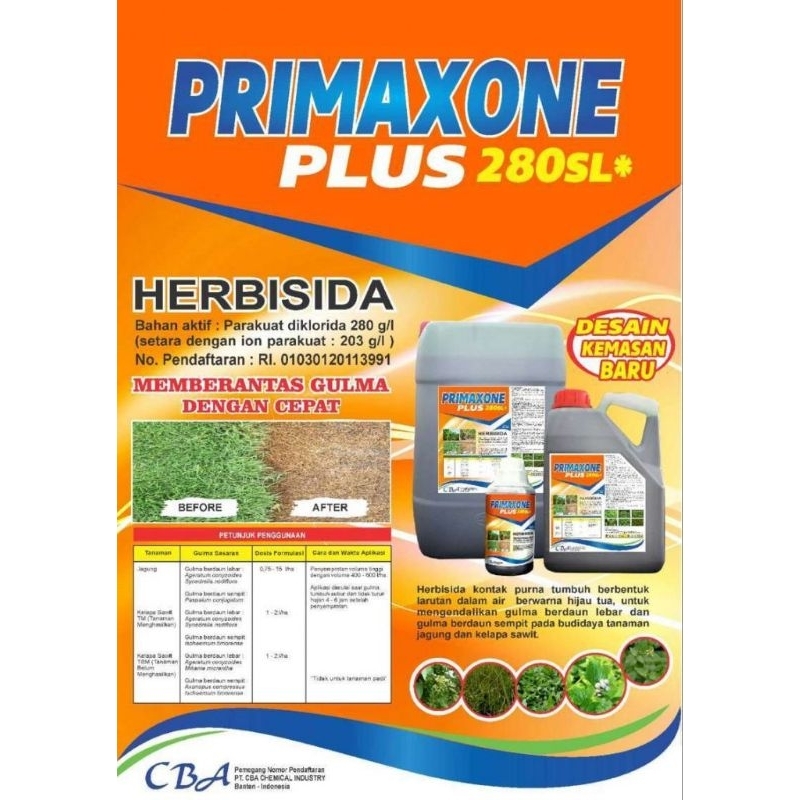 Jual PRIMAXONE PLUS 280SL Herbisida Kontak Purna Tumbuh Kemasan 1 Liter ...