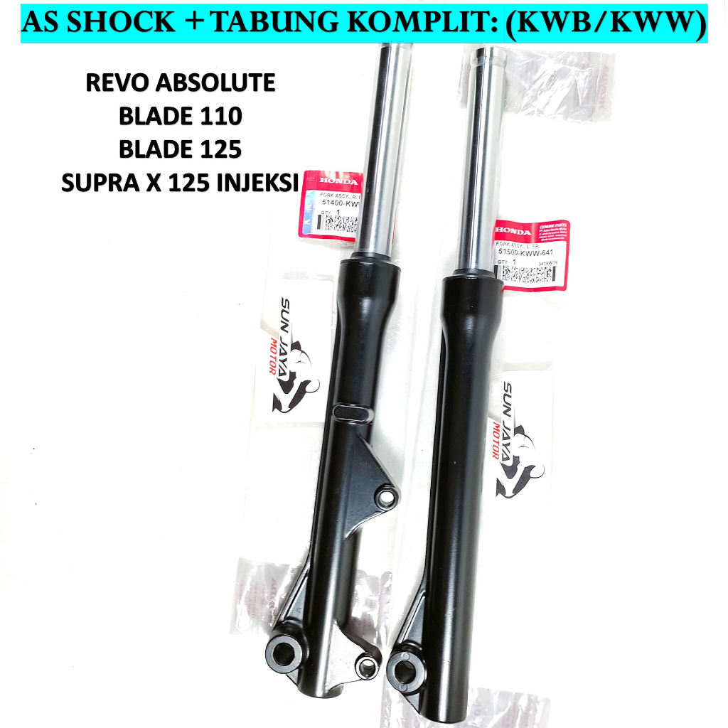 Jual As Shock + Tabung Shock Depan Set Komplit KWB / KWW Blade - Revo ...