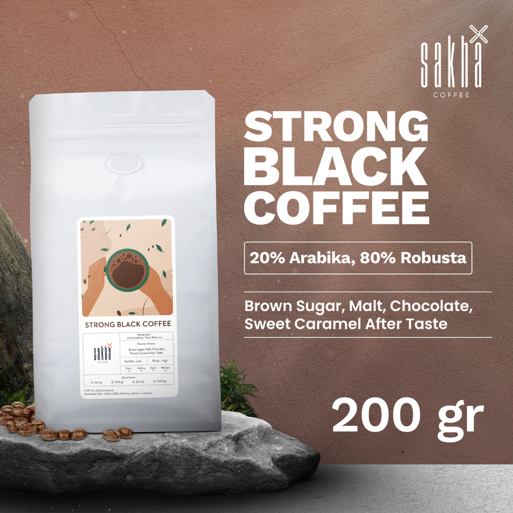 Jual Kopi Espresso Blend Strong Black Coffee Beans Kopdar 200gr Biji ...