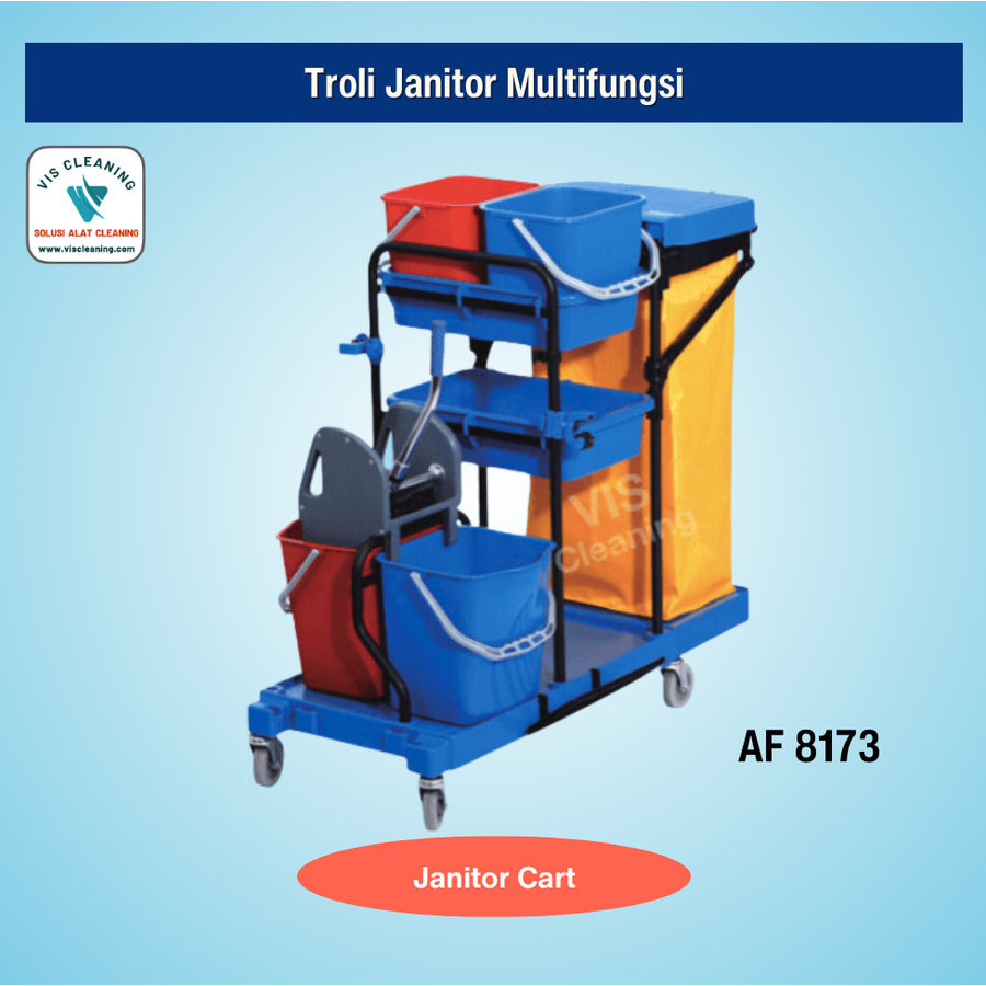 Jual Multifunction Janitor Cart (Troli Janitor Multifungsi) | Shopee ...