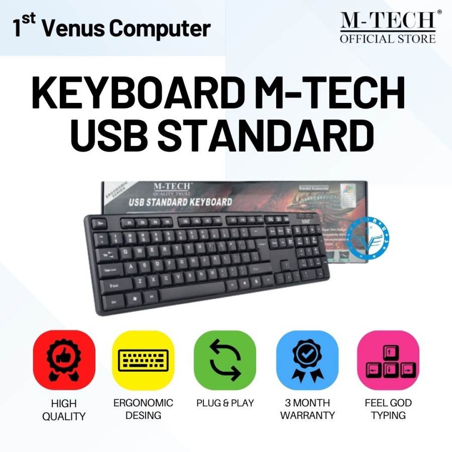 Jual KEYBOARD M-TECH USB STANDARD / KEYBOARD USB / KB01-MTC | Shopee ...