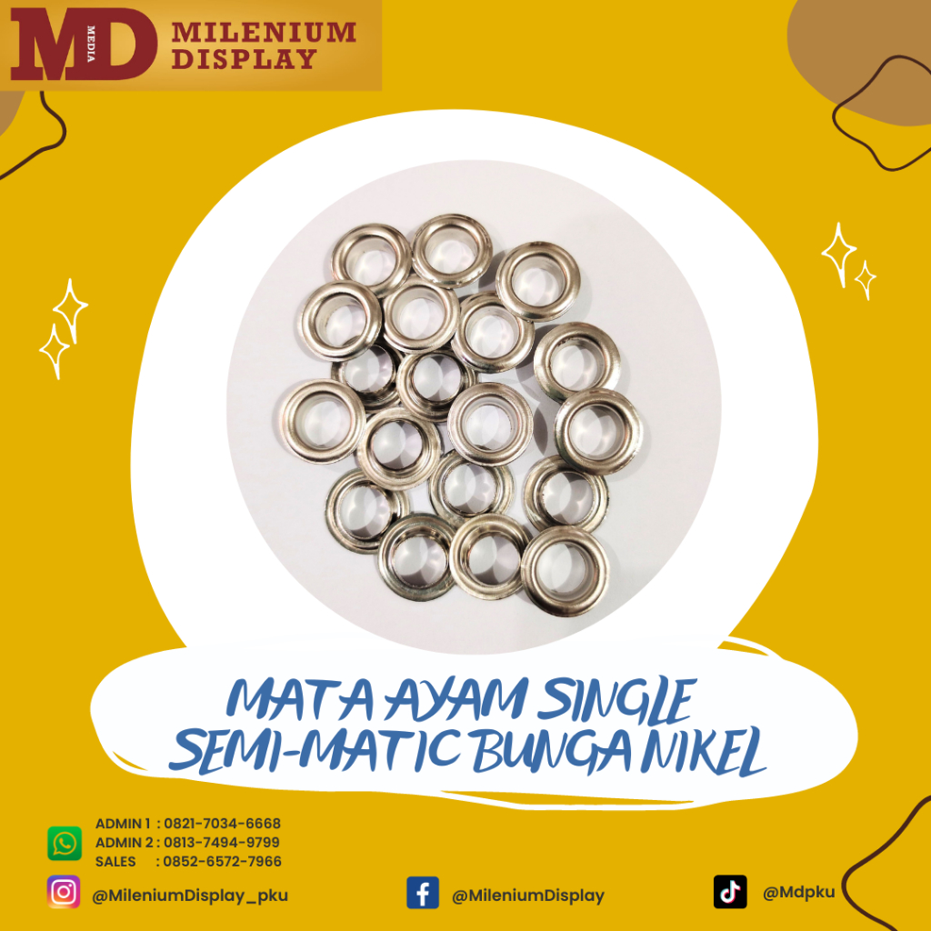 Jual MATA AYAM SINGLE SEMI-MATIC BUNGA NIKEL | Shopee Indonesia