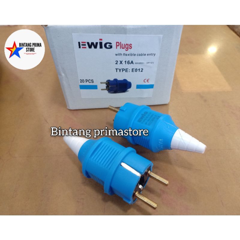 Jual Industrial plug /steker 2p/2 pin 16 amper /250v type 012 | Shopee ...
