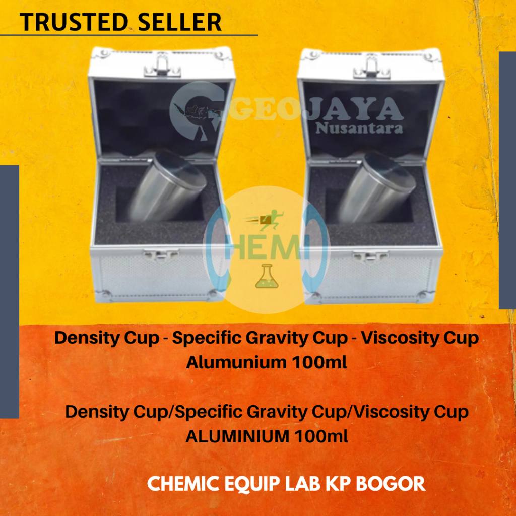 Jual Density Cup/Specific Gravity Cup/Viscosity Cup ALUMINIUM 100ml (ECO) | Shopee Indonesia