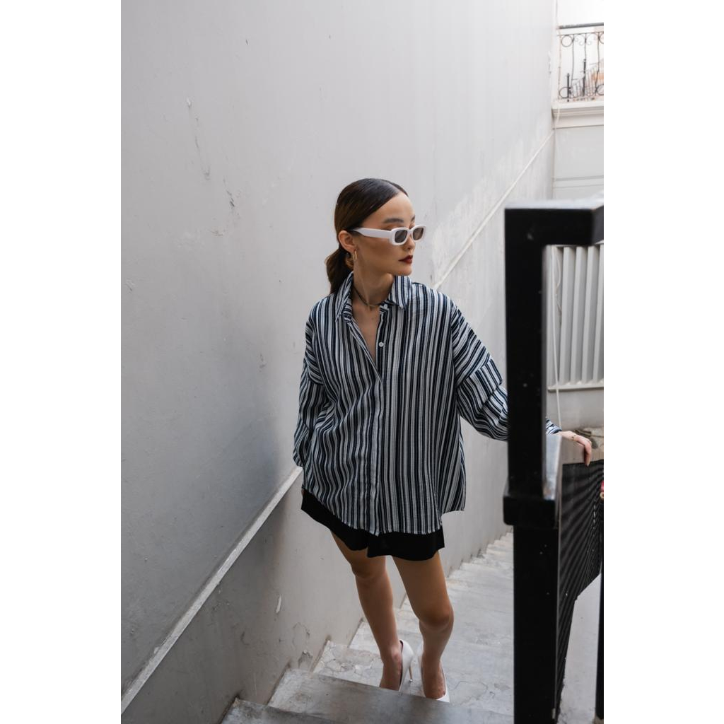 Jual SEMINGGU - Collins Stripe Shirt | Shopee Indonesia