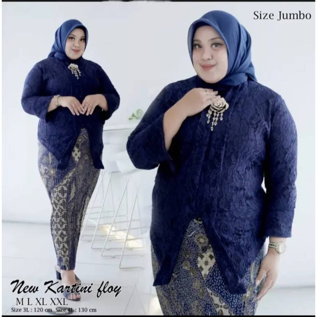 Jual Jumbo LD 130 Cm Stelan / Atasan / Rok Kebaya Big Size Pola Besar Muat Sampai Max BB 115 Kg ...