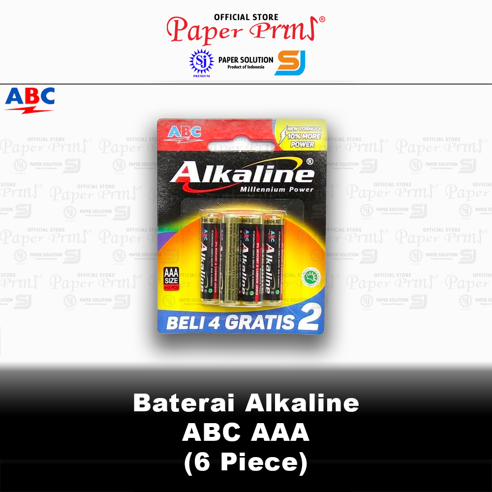 Jual Battery Baterai AAA Alkaline ABC Isi 6 | Shopee Indonesia