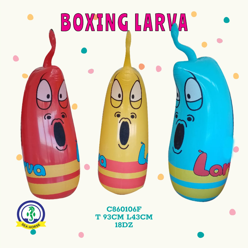 Jual Mainan Anak Balon Tinju Samsak 3-D Bop Bag Inflatable Larva PVC ...