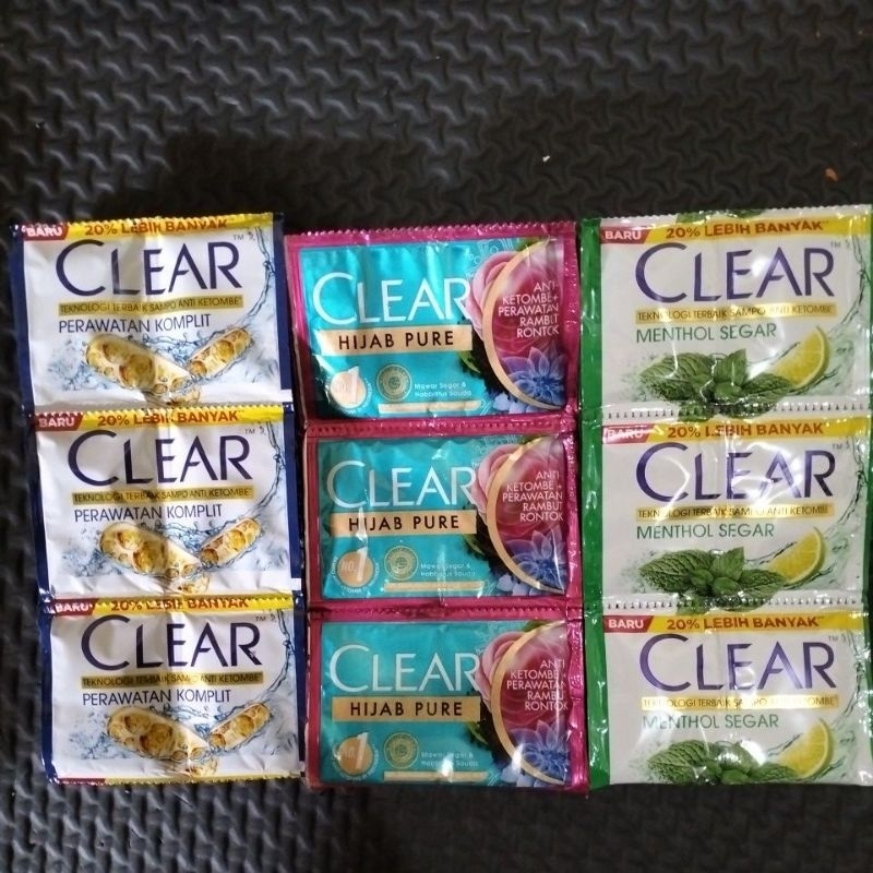 Jual Sampo shampo clear sachet renceng 12 sac (24 pcs) | Shopee Indonesia