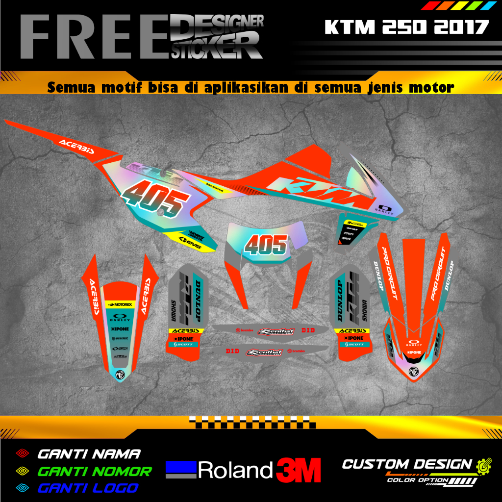 Jual STIKER DECAL KTM 250 TAHUN 2017-2023 FULL BODY BISA CUSTOM ...