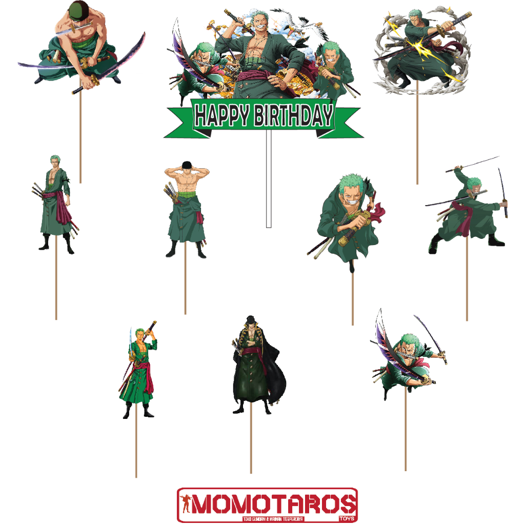 Jual Topper cake Roronoa Zoro solo One piece set | Shopee Indonesia