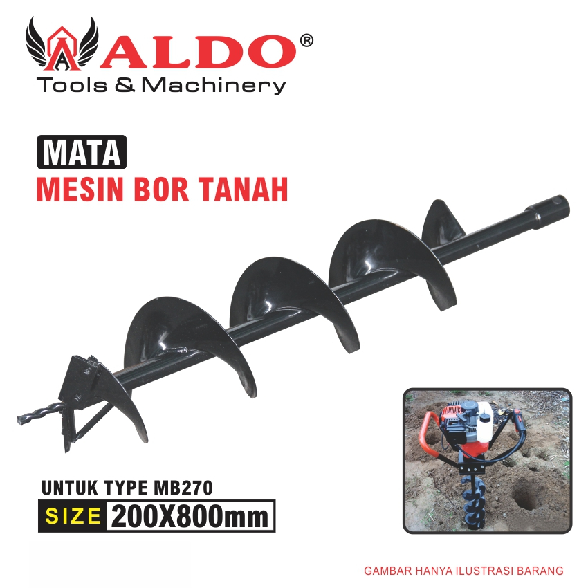 Jual MATA MESIN BOR TANAH TYPE MB270 SIZE 200X800 MM ( 8" X 800 MM ...