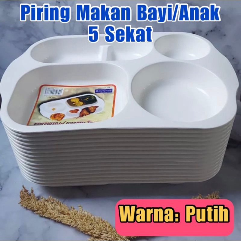 Jual Piring Sekat Anak Piring Prasmanan Piring Makan Bayi Anti Pecah ...