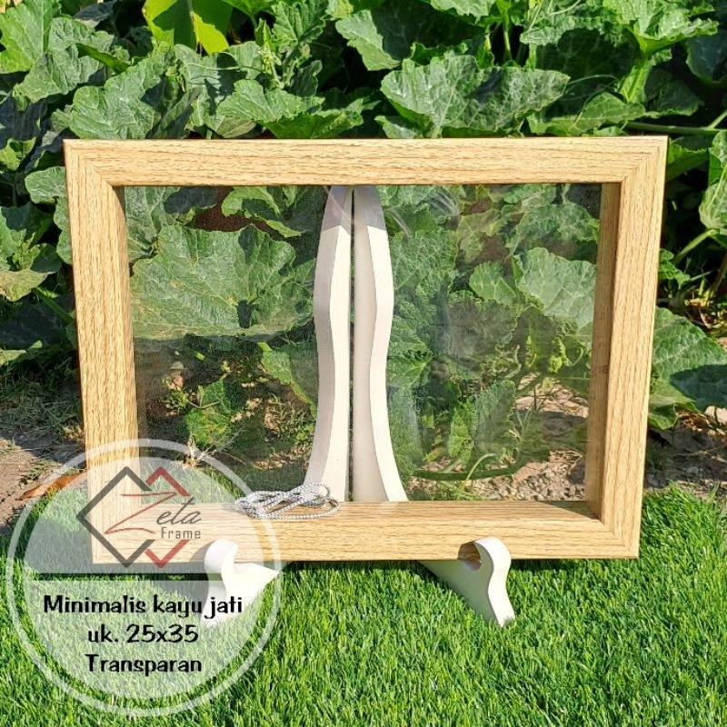 Jual Bingkai mahar transparan - Minimalis serat kayu uk. 25x35 ...