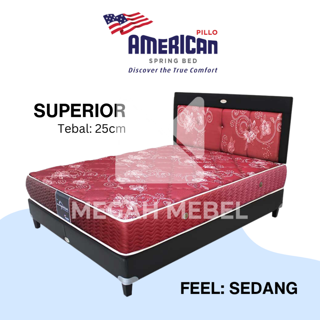 Jual American Pillo Springbed Tipe Superior Kasur Saja Full Set ...