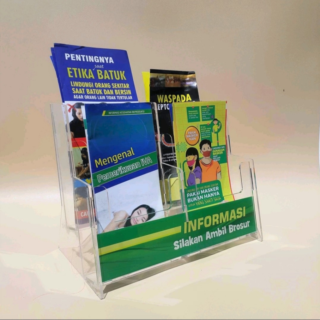 Jual Akrilik Tempat Leaflet / Rak Leaflet / Tempat Brosur | Shopee ...