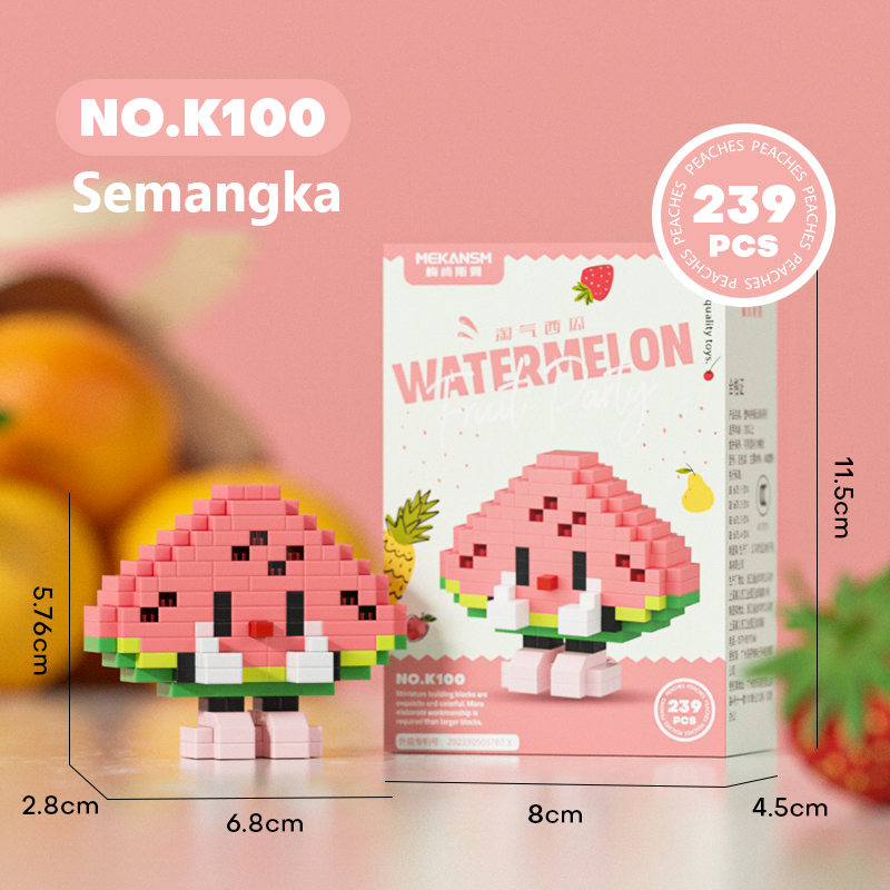 Jual Mainan Mini Bricks Blok 3D Kartun Fruit Building Nano Block Lucu ...