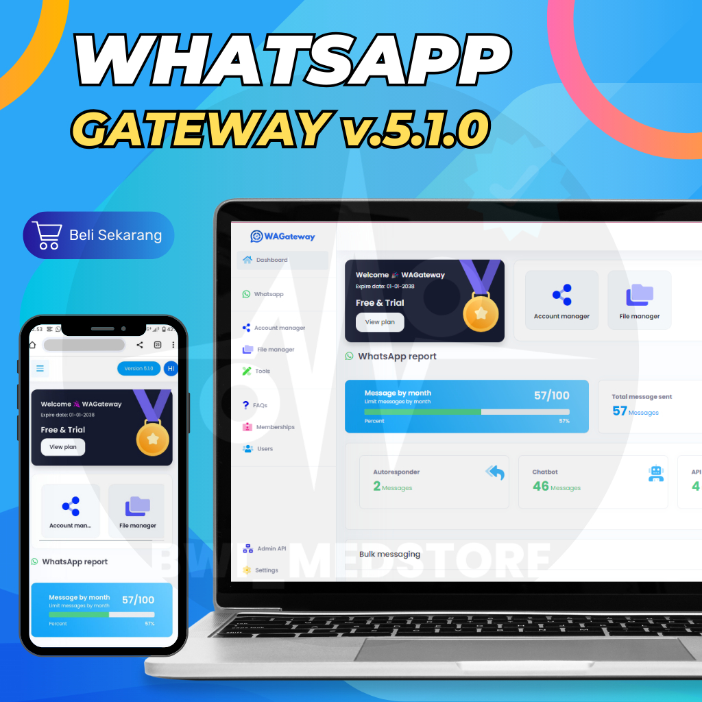 Jual WA Sender Pro Source Code Waziper MOD API WA Gateway | Shopee ...