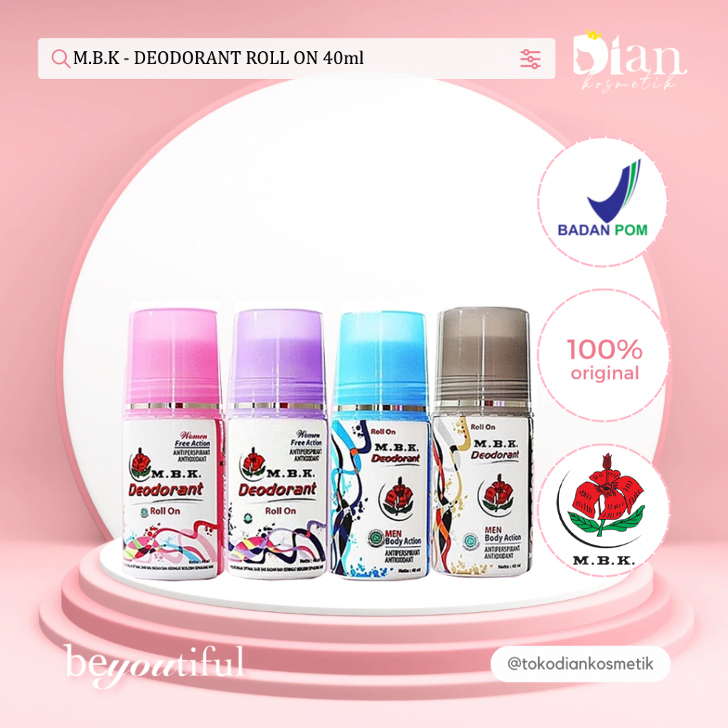 Jual M.B.K - DEODORANT ROLL ON 40ml | Shopee Indonesia