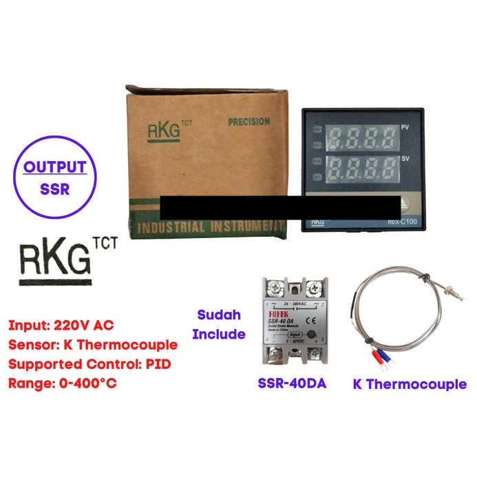Jual PID Rex C100 Rex-C100 Temperature Controller SSR 40A | Shopee Indonesia