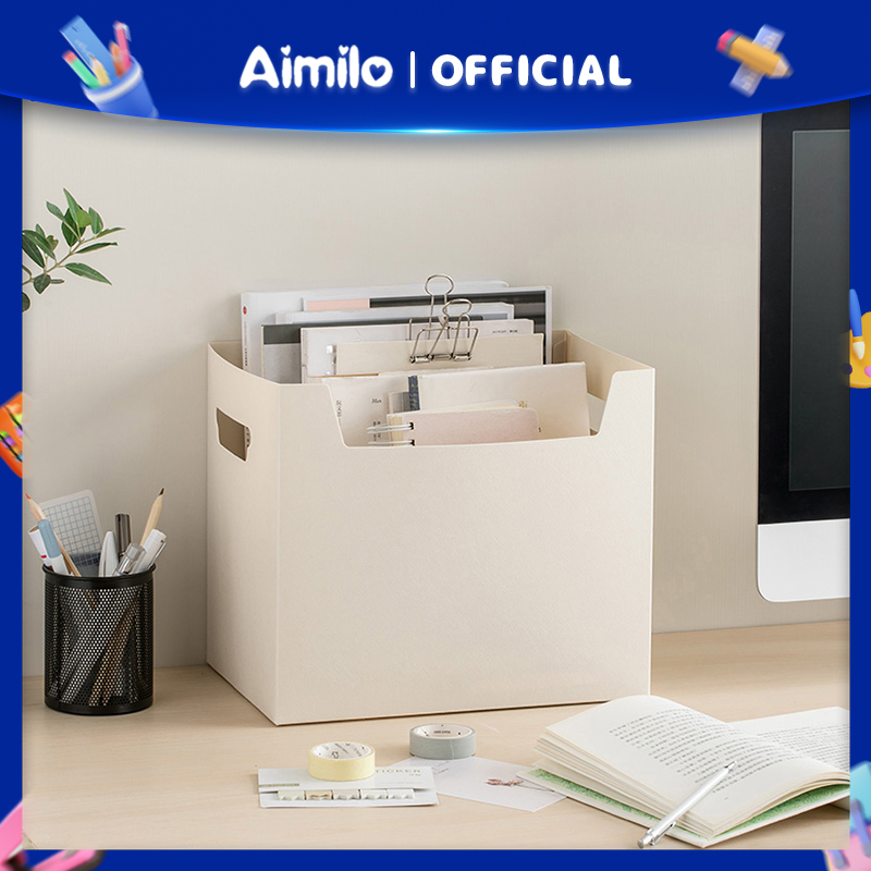 Jual [READY] Aimilo Desktop Storage Box Organizer Foldable Kotak ...