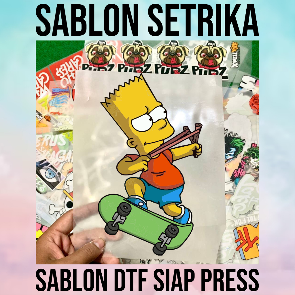 Jual STIKER DTF SABLON SETRIKA TEMA THE SIMPSONS NEW PRINTING, SABLON ...