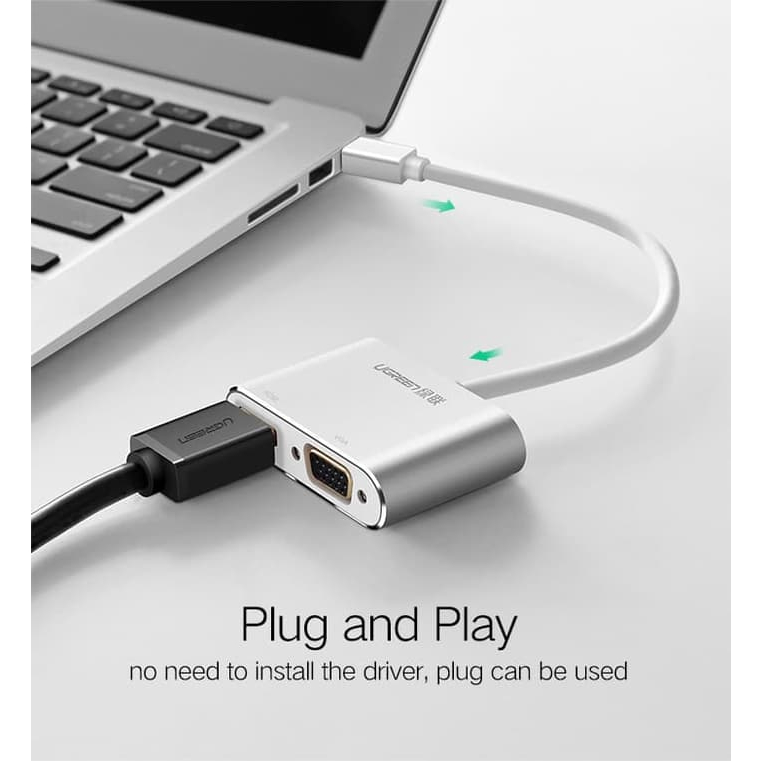 Jual KABEL MINI DISPLAY PORT HDMI VGA UGREEN KE PROYEKTOR CONVERTER ...