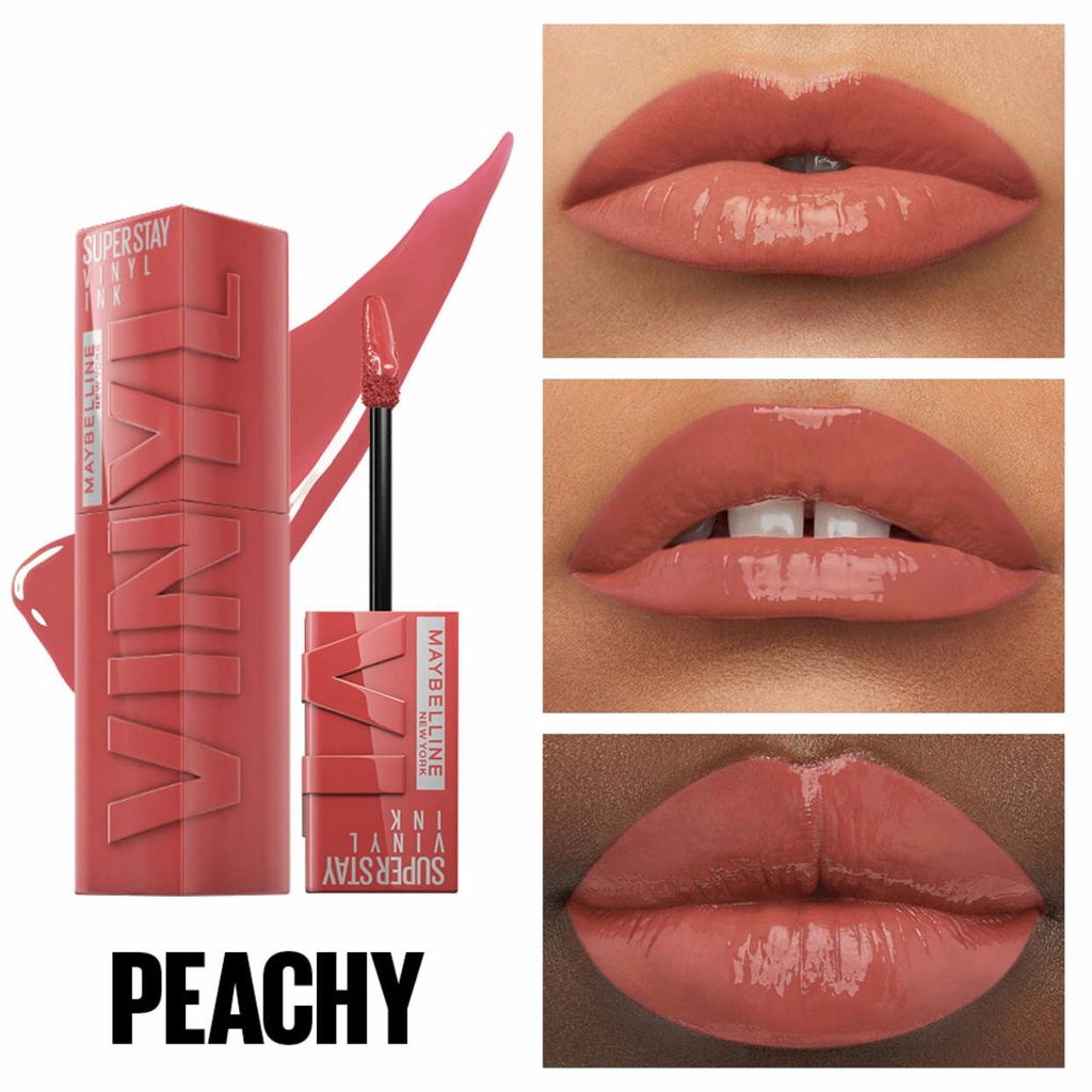Jual MAYBELLINE SUPERSTAY VINYL INK Lippy Pepy Keen Peachy Charmed ...