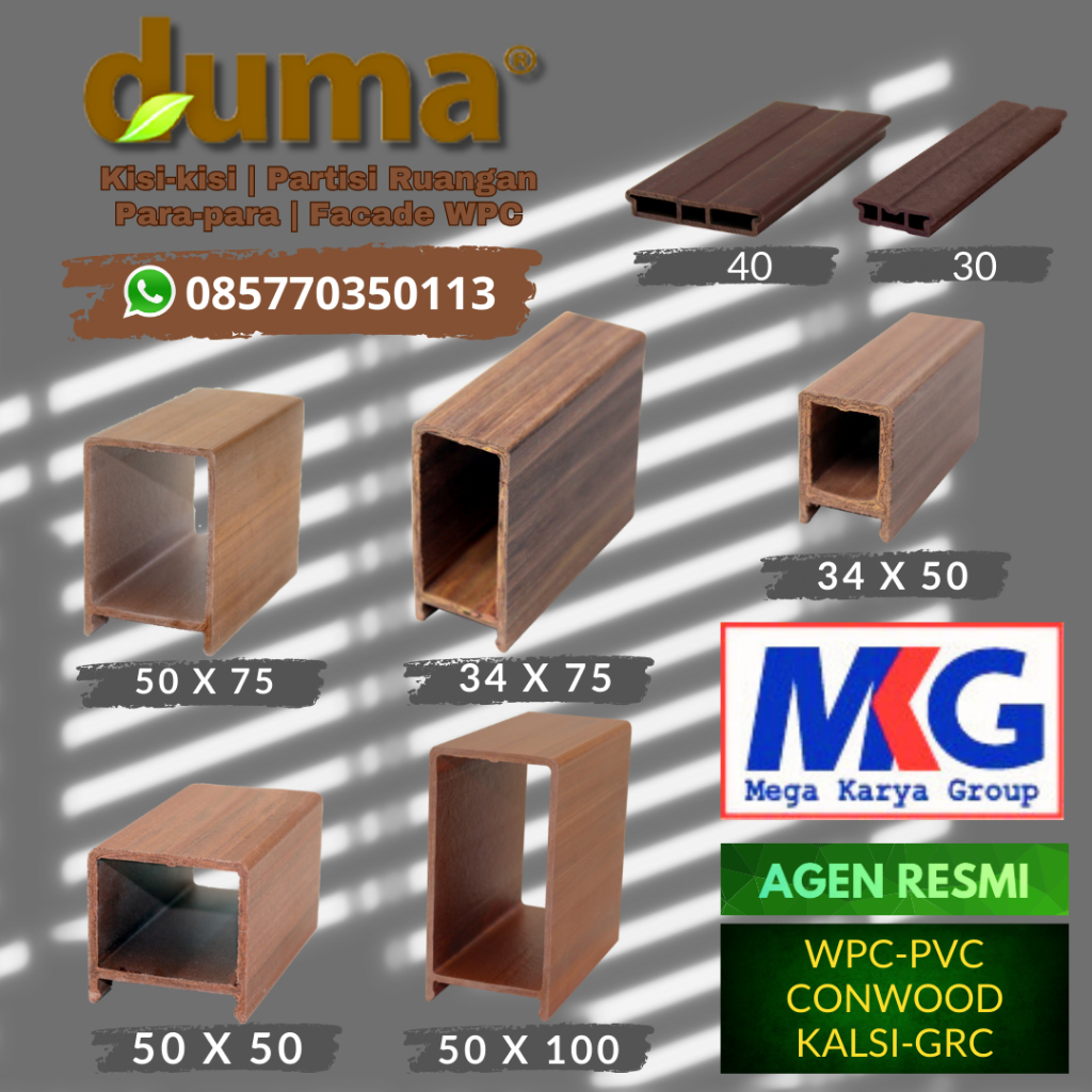Jual WPC DUMA | Kisi-kisi Wpc Click On Hollow | Partisi | Shopee Indonesia