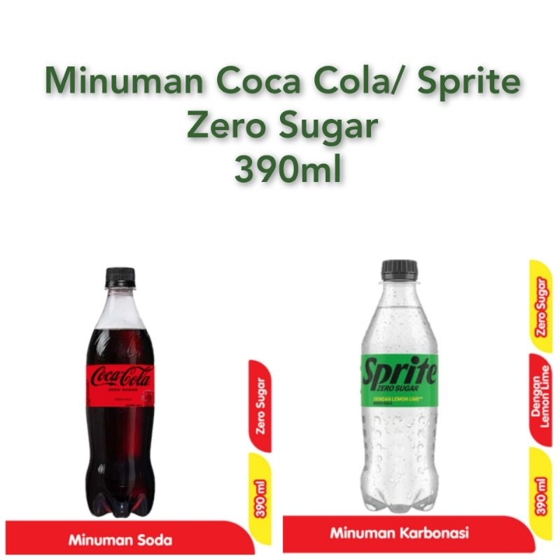Jual Minuman Coca Cola/ Sprite Zero Sugar 390 ml | Shopee Indonesia