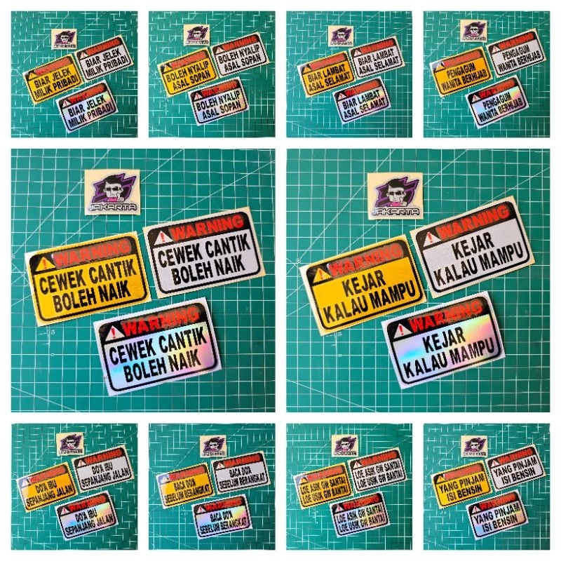 Jual STIKER STICKER WARNING KATA KATA DOA IBU SEPANJANG JALAN DLL CUTTING | Shopee Indonesia