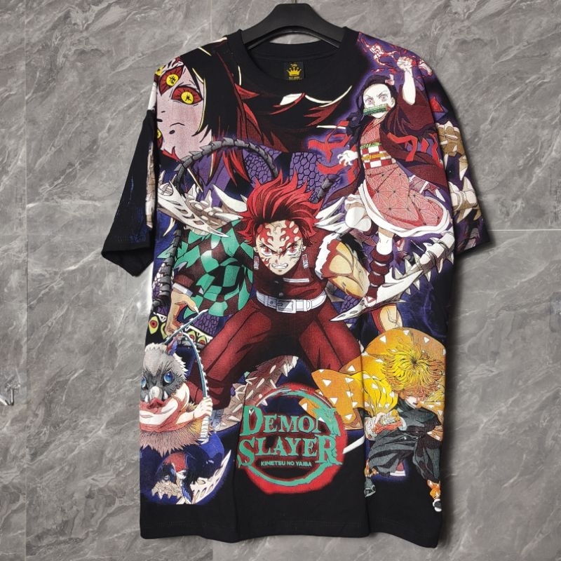 Jual Kaos Anime Demon Slayer Oversize AOP Bootleg Thailand | Shopee ...