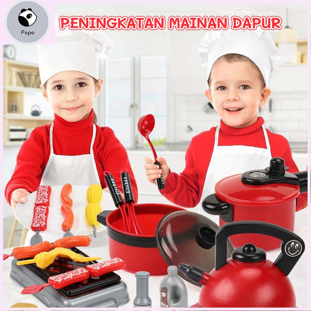 Jual 19/38PCS Mainan Masak Masakan Dapur Anak Kitchen Set Mainan Dapur ...