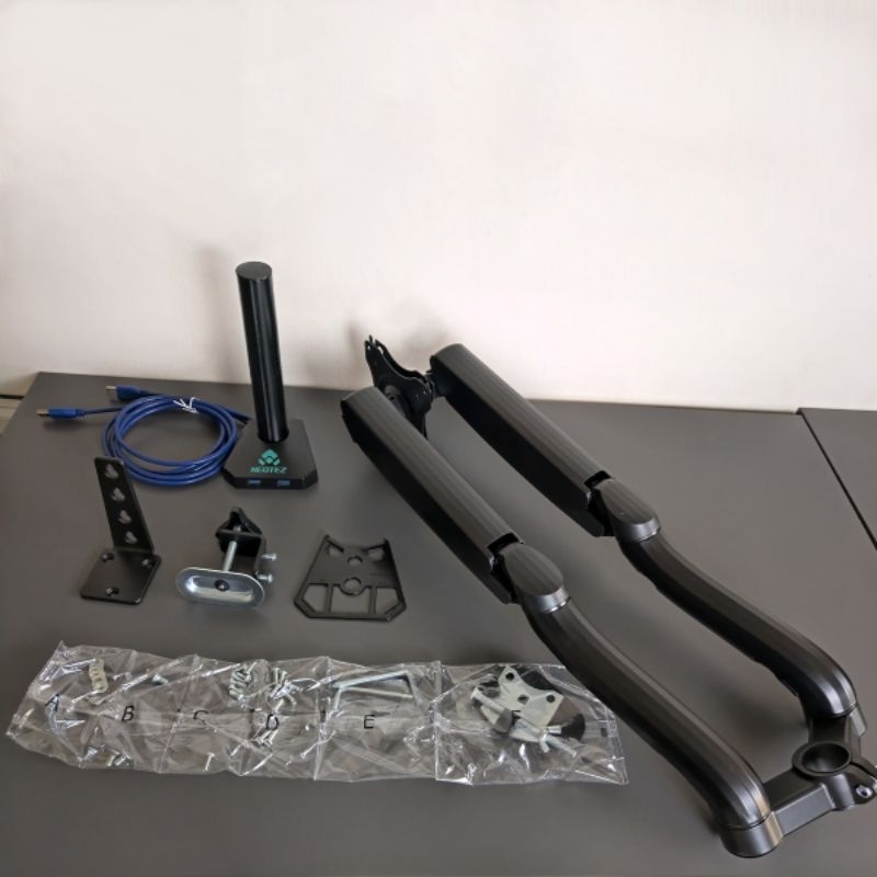 Jual BRACKET DUAL MONITOR LED LCD GAS SPRING OXIMUS P200 P200E SWIVEL ...