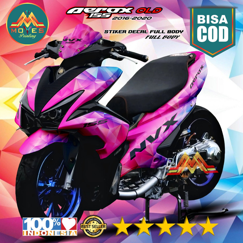 Jual stiker full body aerox / decal full body aerox 155 / striping full ...