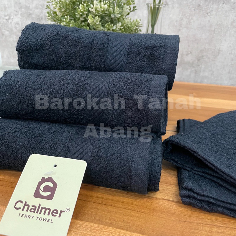 Jual Handuk CHALMER Hitam Salon / Handuk Leher / Handuk Kepala 30x70cm ...