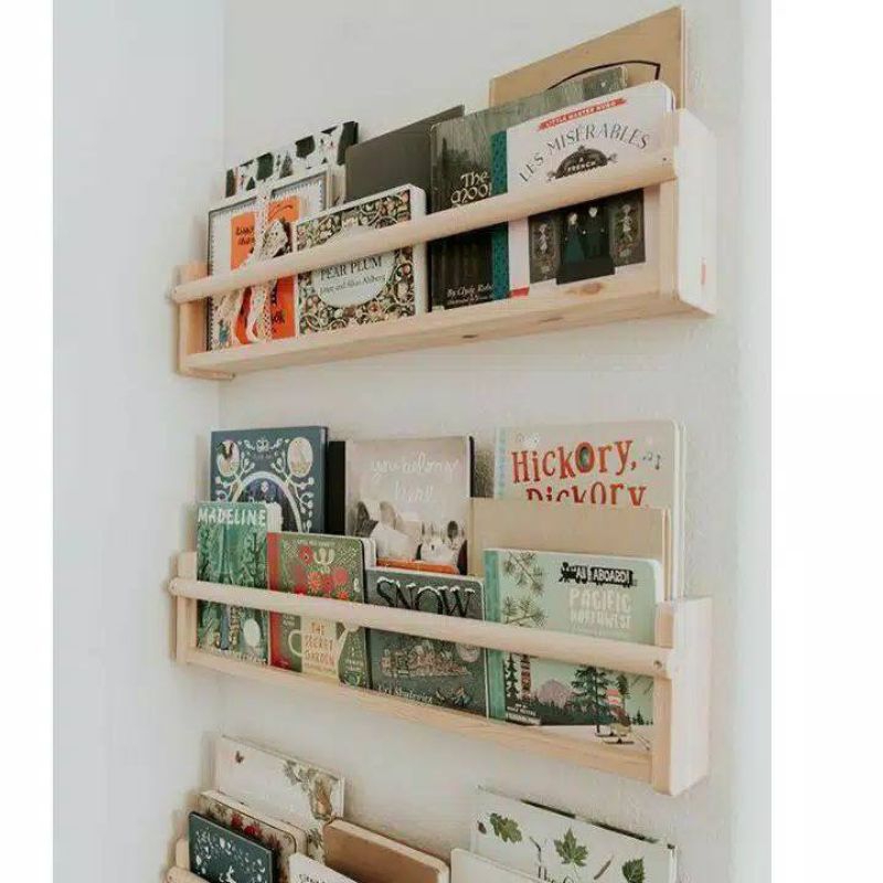 Jual RAK BUKU MINIMALIS MODEREN SERBAGUNA/RAK BUKU TEMPEL DINDING/RAK ...