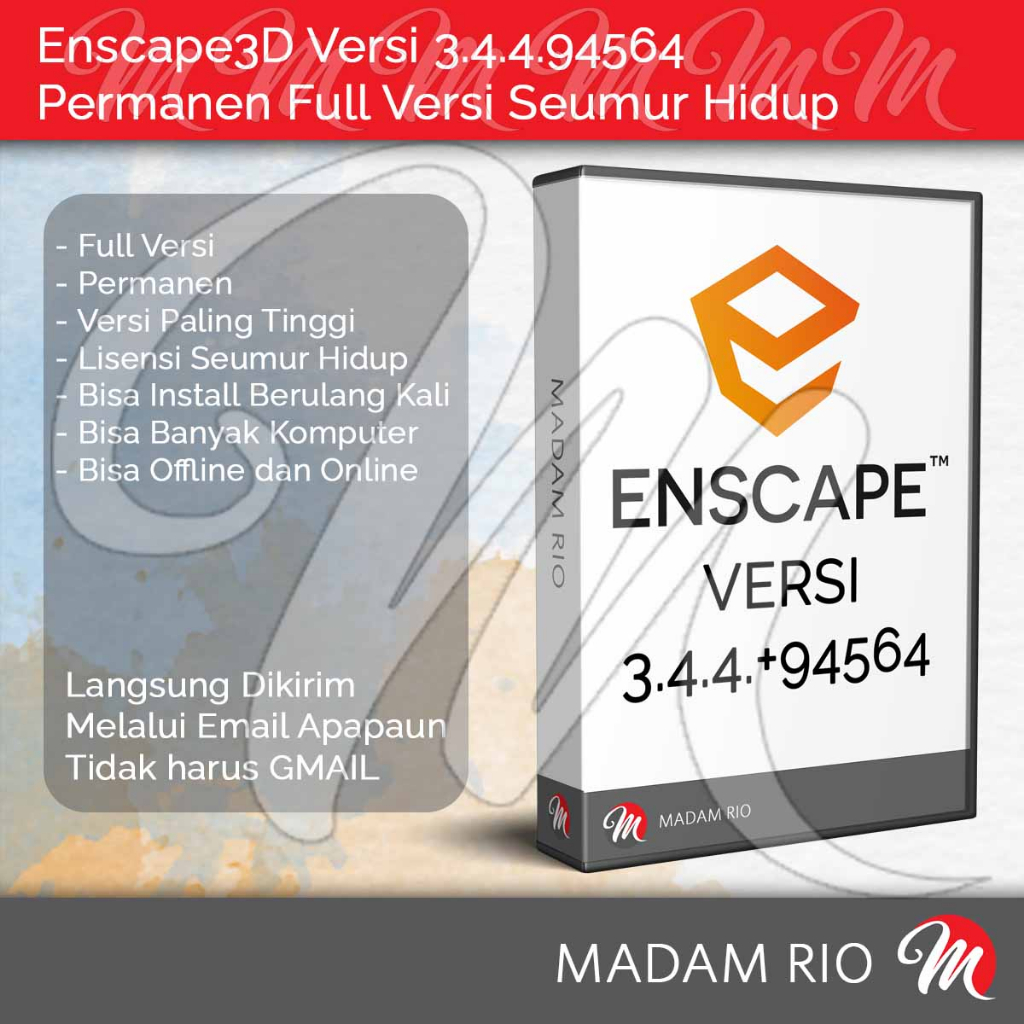Jual Enscape 3.4 atau Enscape 3D Lisensi Permanen OS WIN Termasuk Asset ...