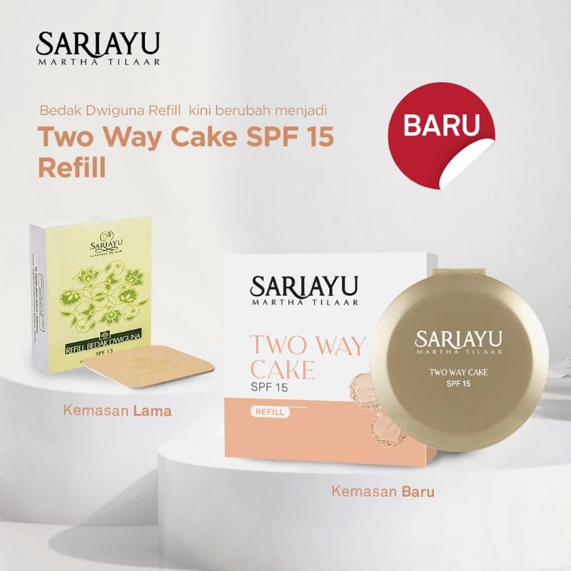 Jual REFILL Sariayu Two Way Cake SPF 15 ( Kemasan Baru) Bedak Wajah ...