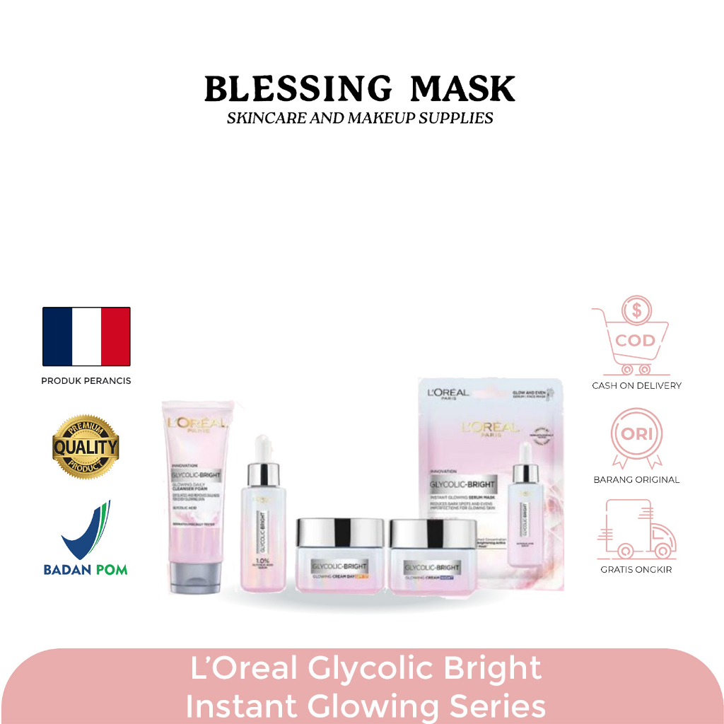 Jual LOREAL Paris Glycolic Bright Instant Glowing Series - Cleanser ...