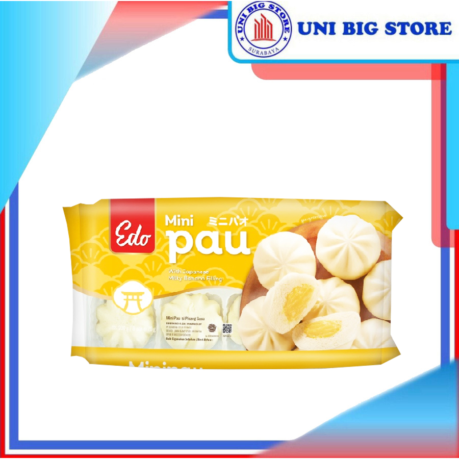 Jual Edo Mini Pau Japanese Milky Banana Frozen 200 gr Roti Pao Coklat ...