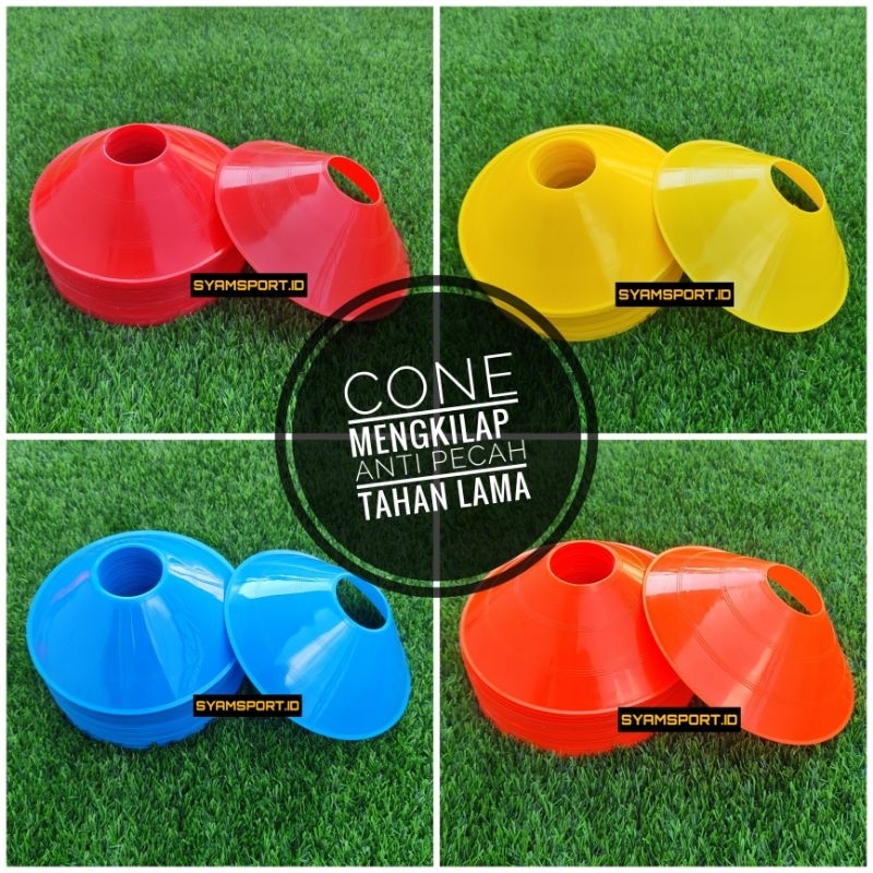 Jual Cone Sepakbola/Futsal 1 set (isi 6-12) MENGKILAP LENTUR ANTI PECAH ...